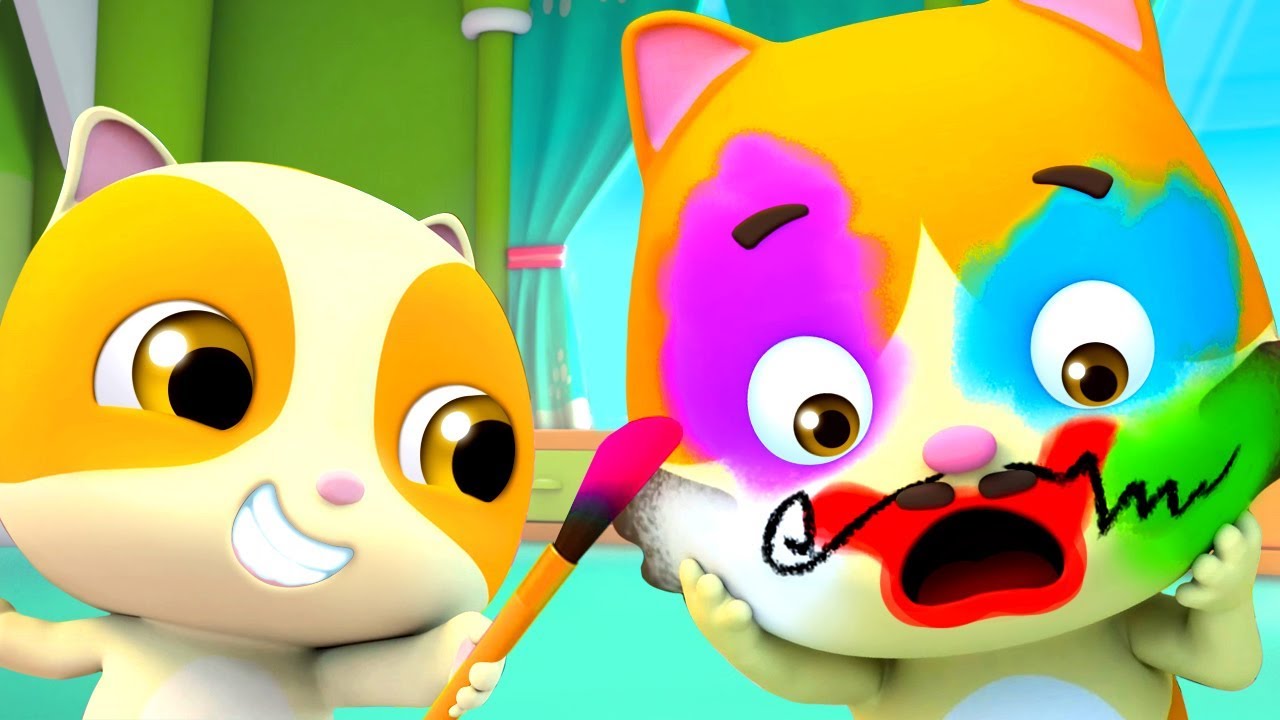 Bayi Kucing Belajar Menggunakan Make Up | Lagu Anak-anak | BabyBus ...