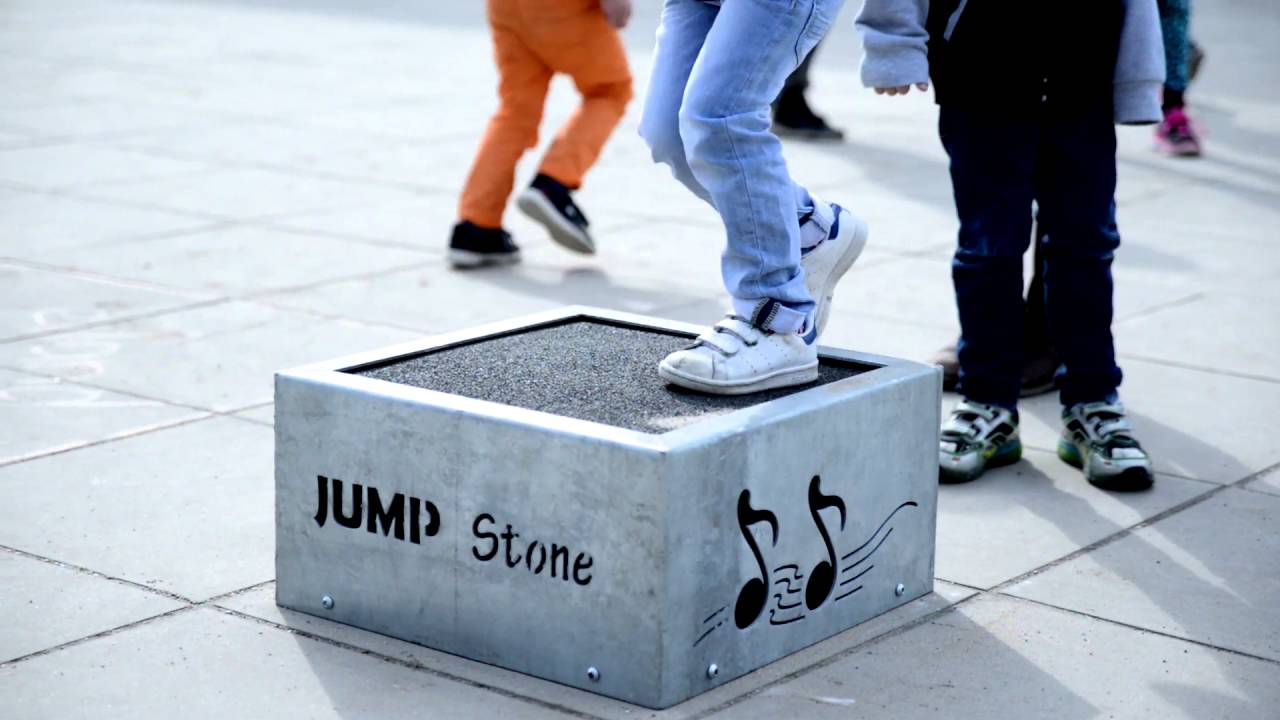 JumpStone: human powered interactive playground equipment - YouTube