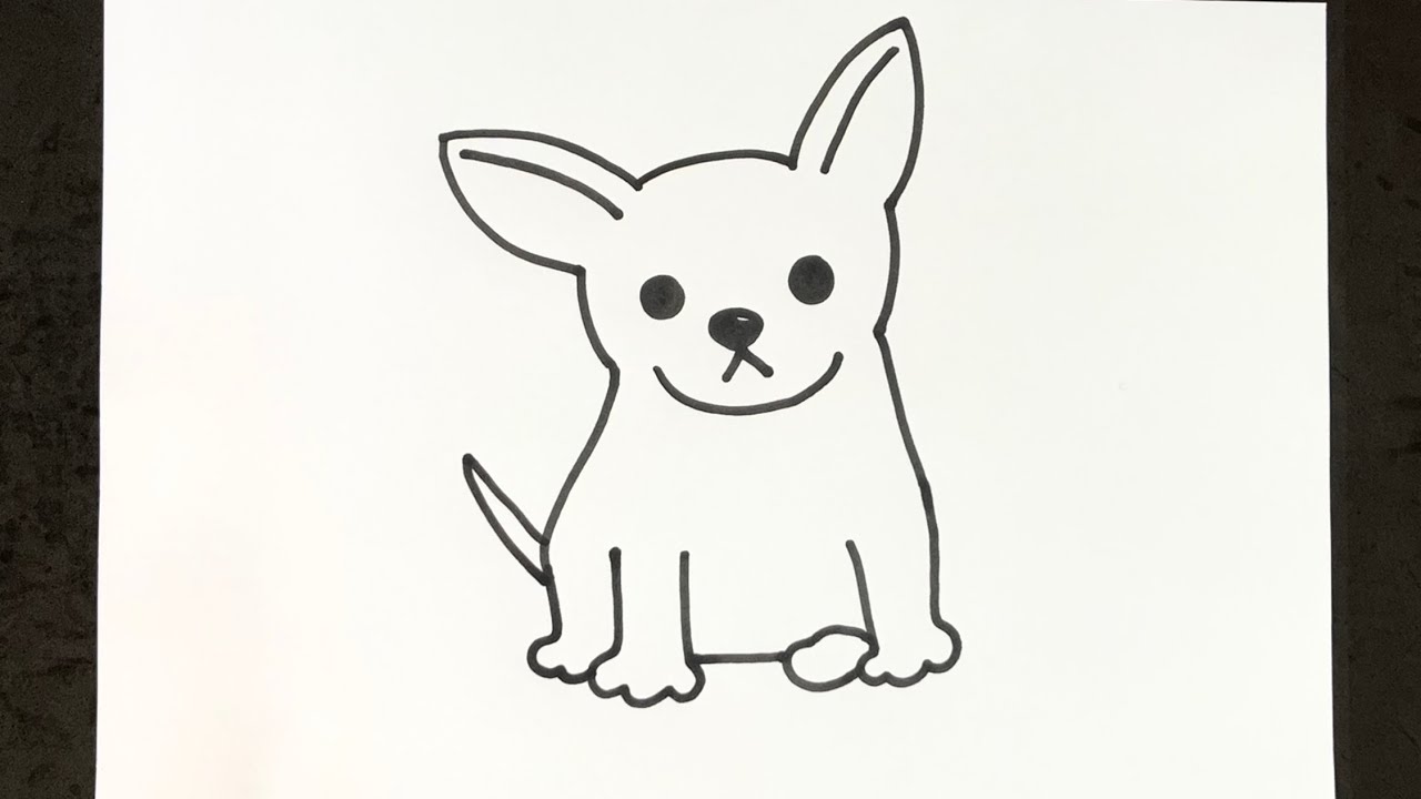 How to draw Chihuahua | Pet | Dog | Easy funny drawings of cartoons ...