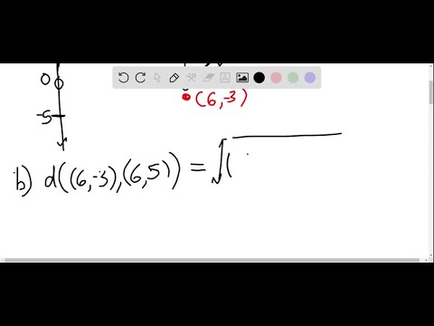 Plotting, Distance, and Midpoint, (a) plot the points, (b) find the ...