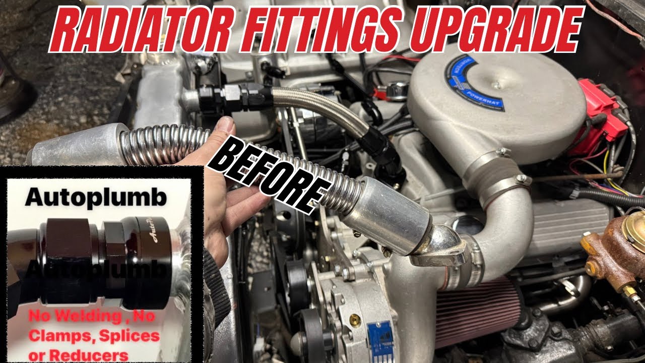 Autoplumb -20AN Radiator Water neck adapter conversion 1955 Chevrolet ...