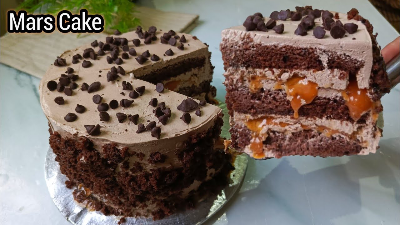 Mars Cake Recipe | Chocolate Mars Cake | Chocolate Cake Without Oven ...