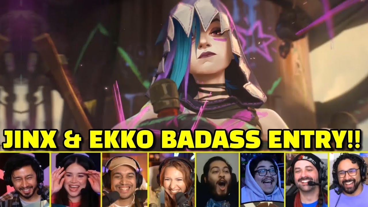 Jinx and Ekko Team up Scene Reaction Mixed Compilations | Piltover ...