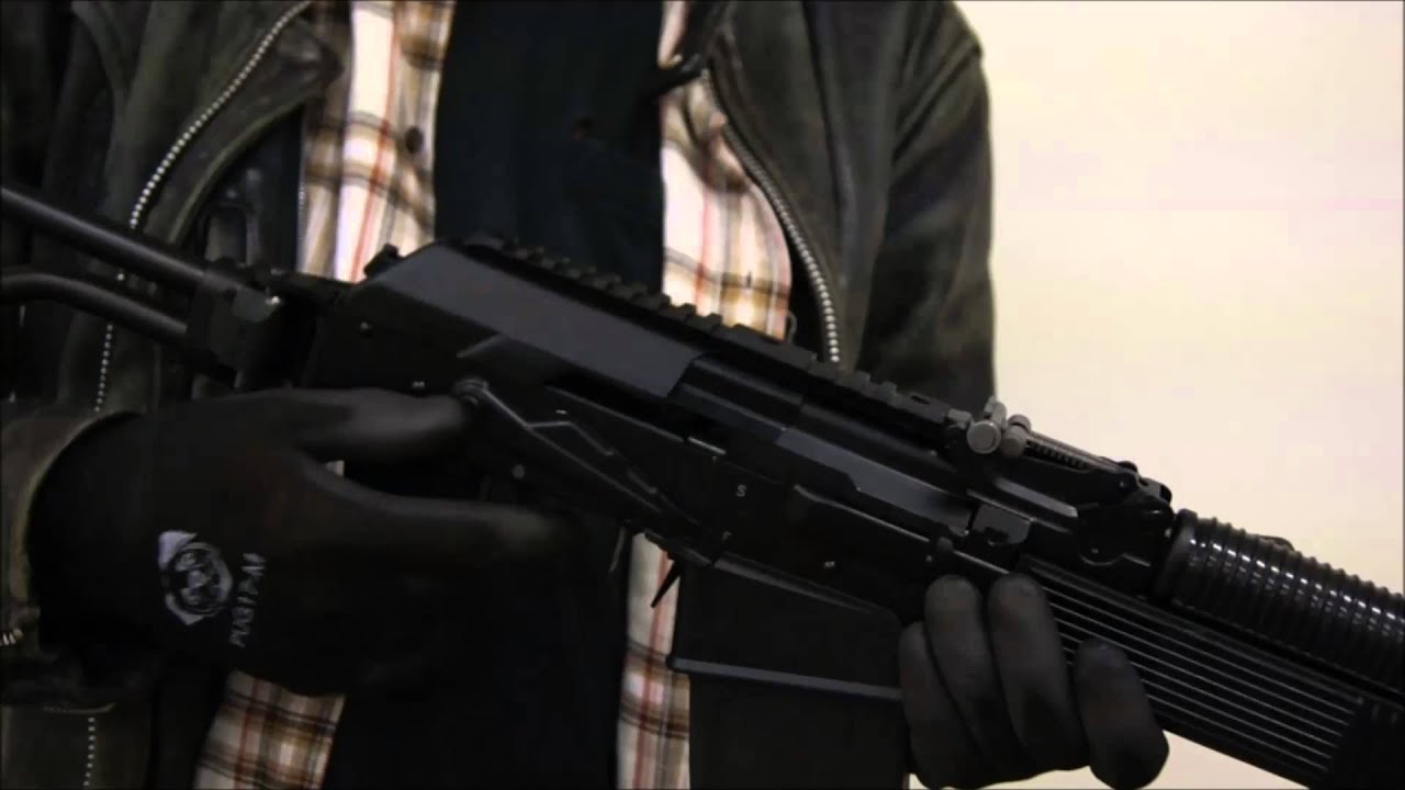 Bonesteel Arms Folding Stock, Vepr-12 Selector fun - YouTube