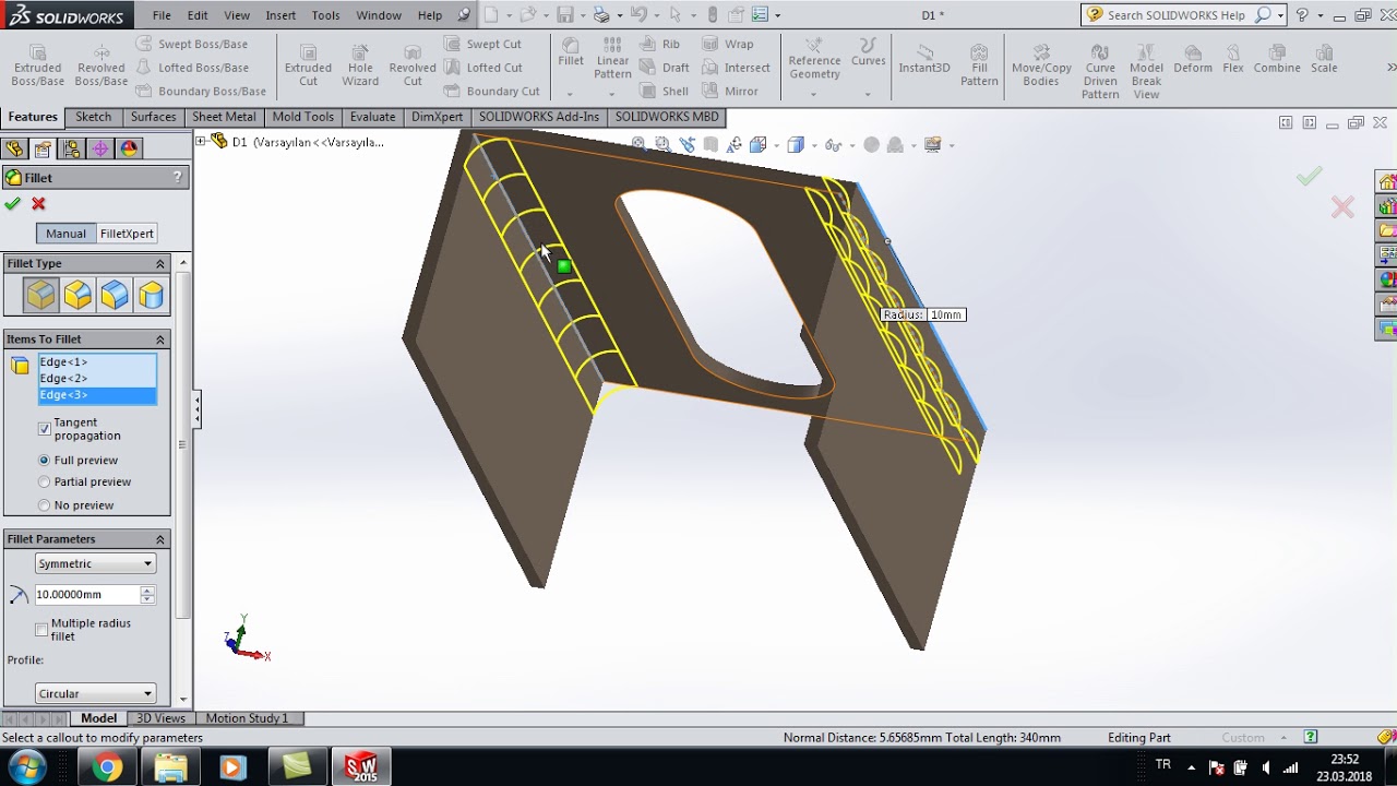 SOLIDWORKS IGES TO FEATURES - YouTube