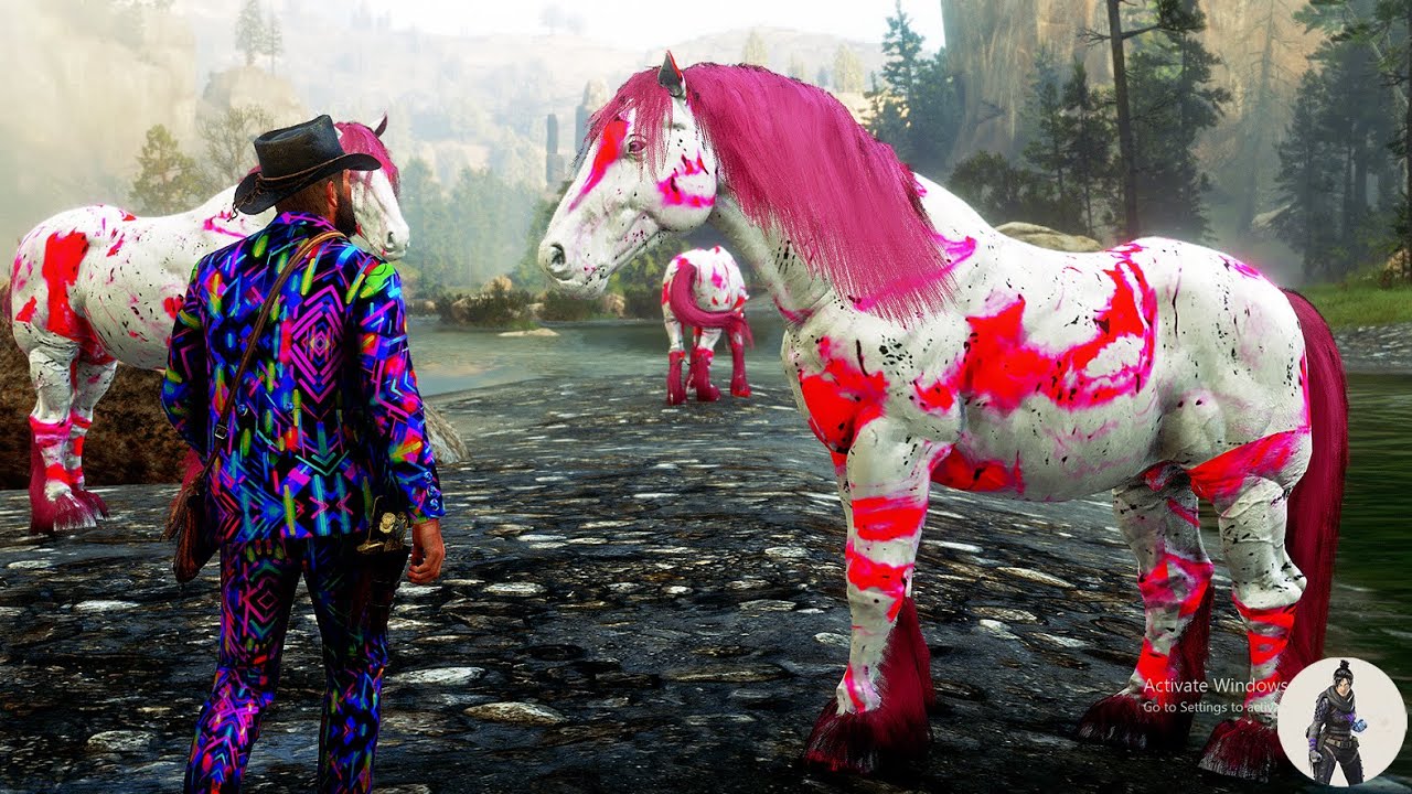 Arthur Morgan spots and tames the most beautiful white ruby blaze ...