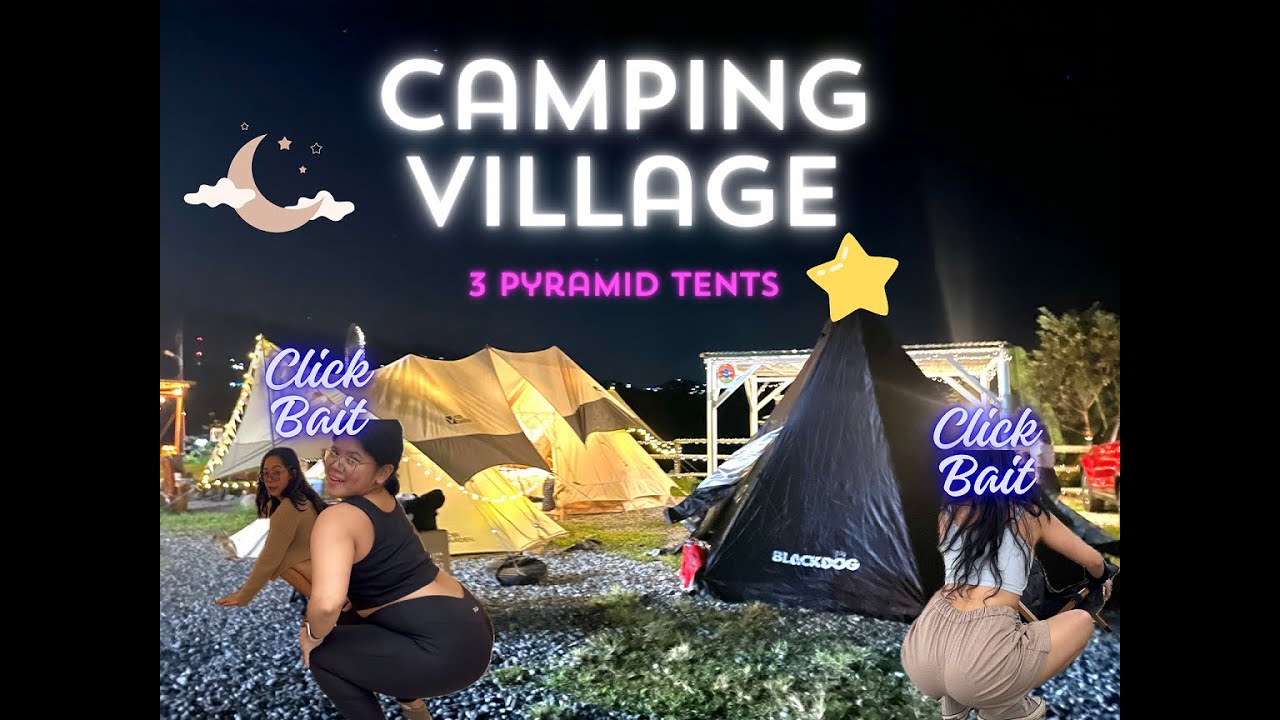 WE MADE A VILLAGE WITH 3 PYRAMID TENTS | GREEN NARRA CAMPSITE - YouTube