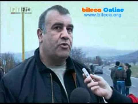 Jednosatna blokada puta Bileca-Gacko - YouTube