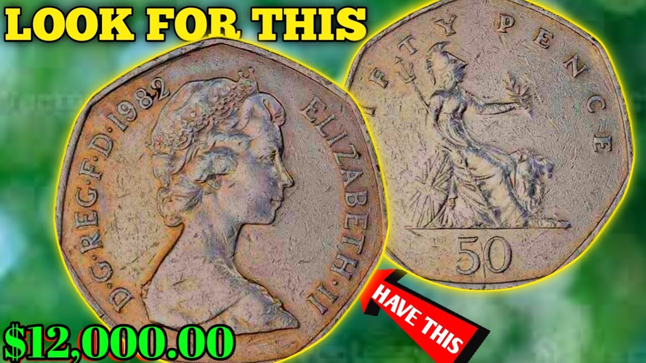 1982 United Kingdom Fifty Pence Coin• Values, History ,Information ...
