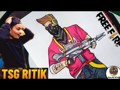 TSG Ritik Drawing Sketch || How To draw Tsg Ritik Drawing || TSG RITIK ...
