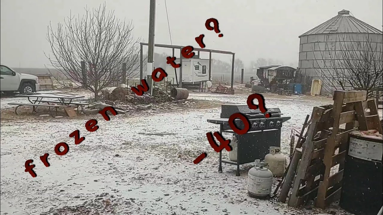 freezing temperatures hit the farm -40°? - YouTube
