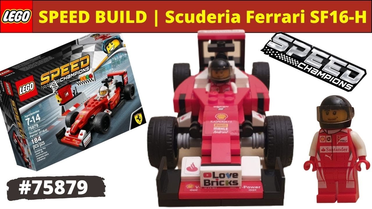 LEGO Speed Champions Scuderia Ferrari SF16-H | Speed Build & Review ...