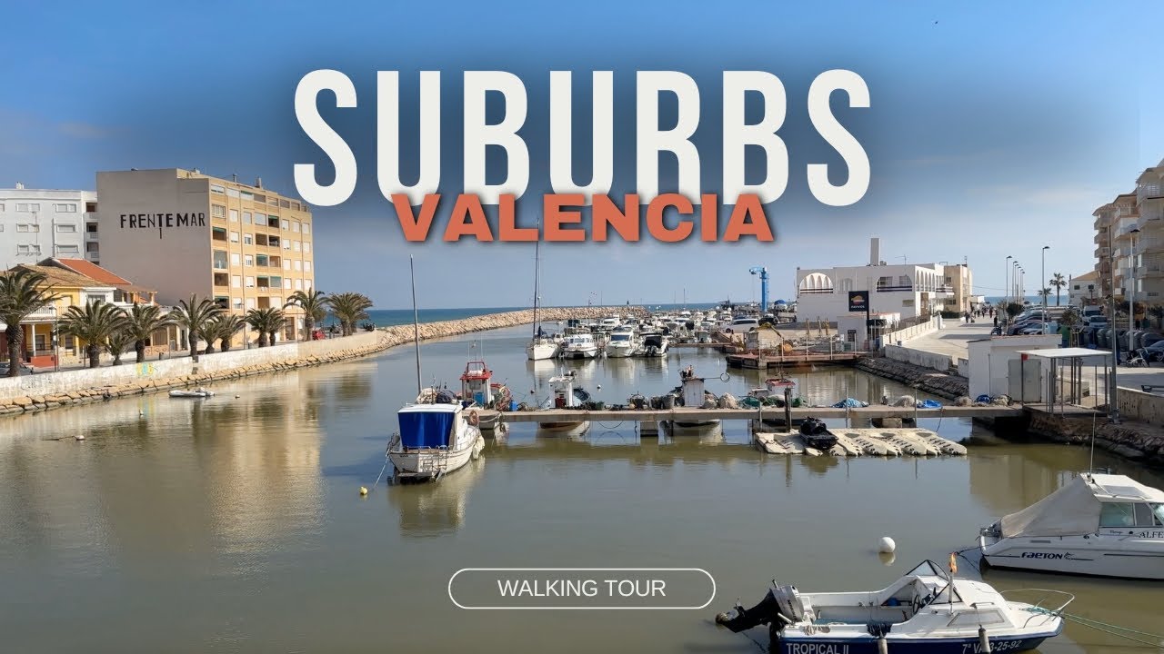 Suburbs of Valencia Spain Walking Tour 4K - YouTube