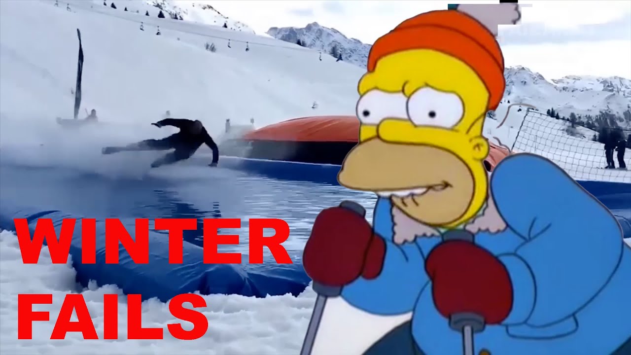 WINTER FAILS . FUNNY VIDEO. MEMES . SIMPSONS #funnyvideo #memes # ...