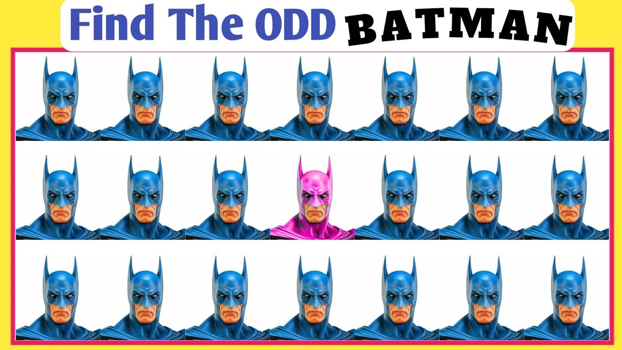 Find The ODD One Out - Batman Edition | Spot The Difference | How Good ...