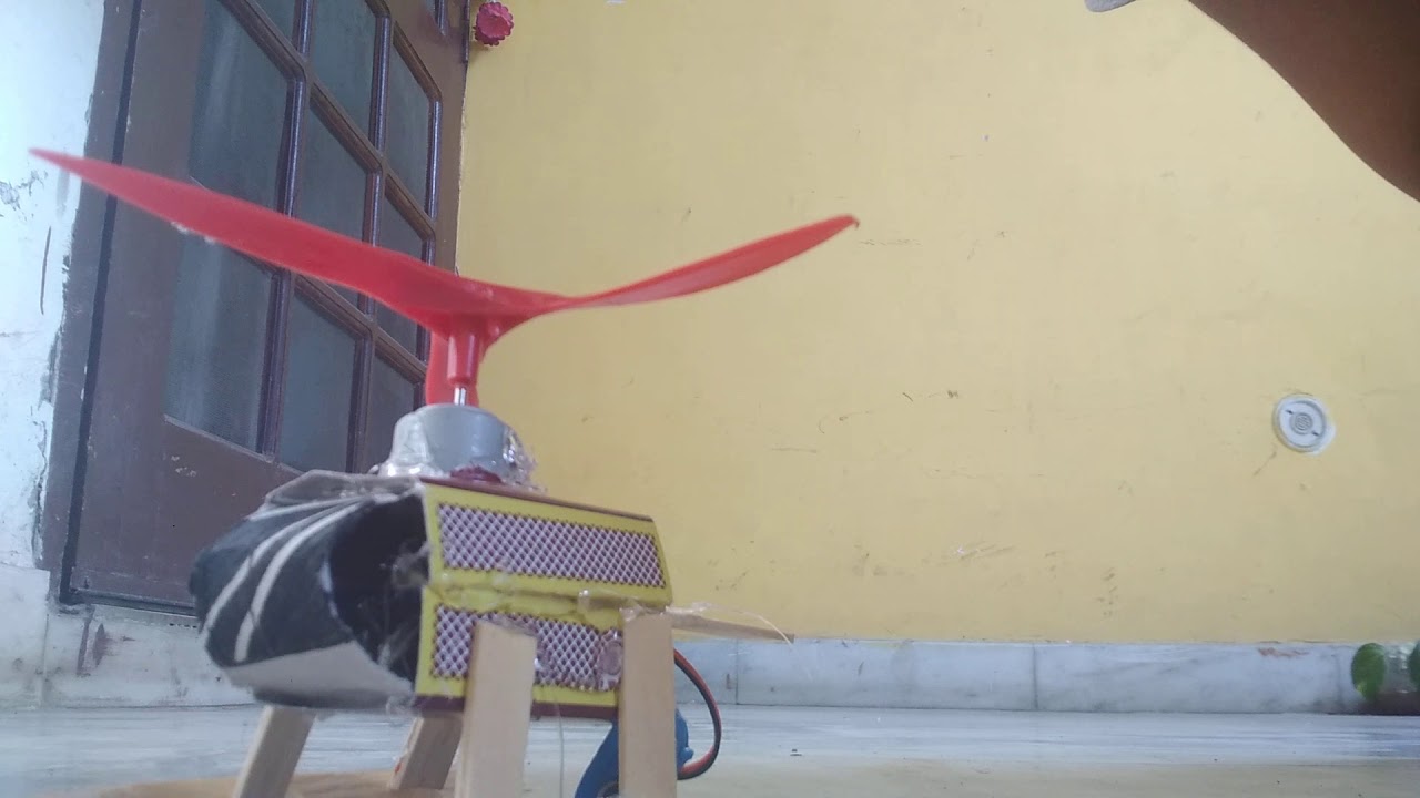 Working model of a helicopter - YouTube