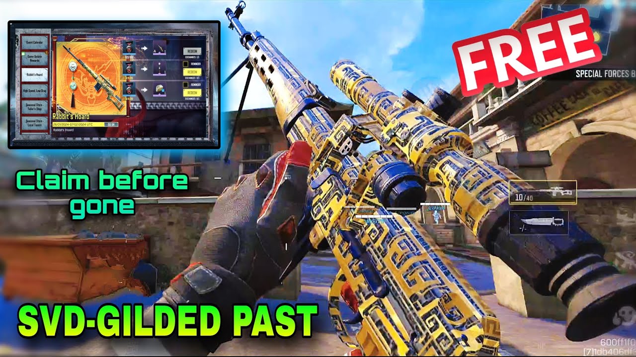 CODM Free SVD Gilded Past Animated skin gameplay || SVD- Gilded Past ...
