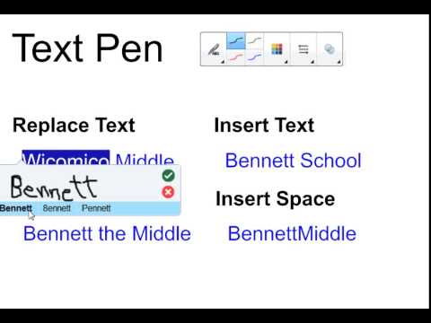 SMART Notebook Text Pen Tutorial - YouTube