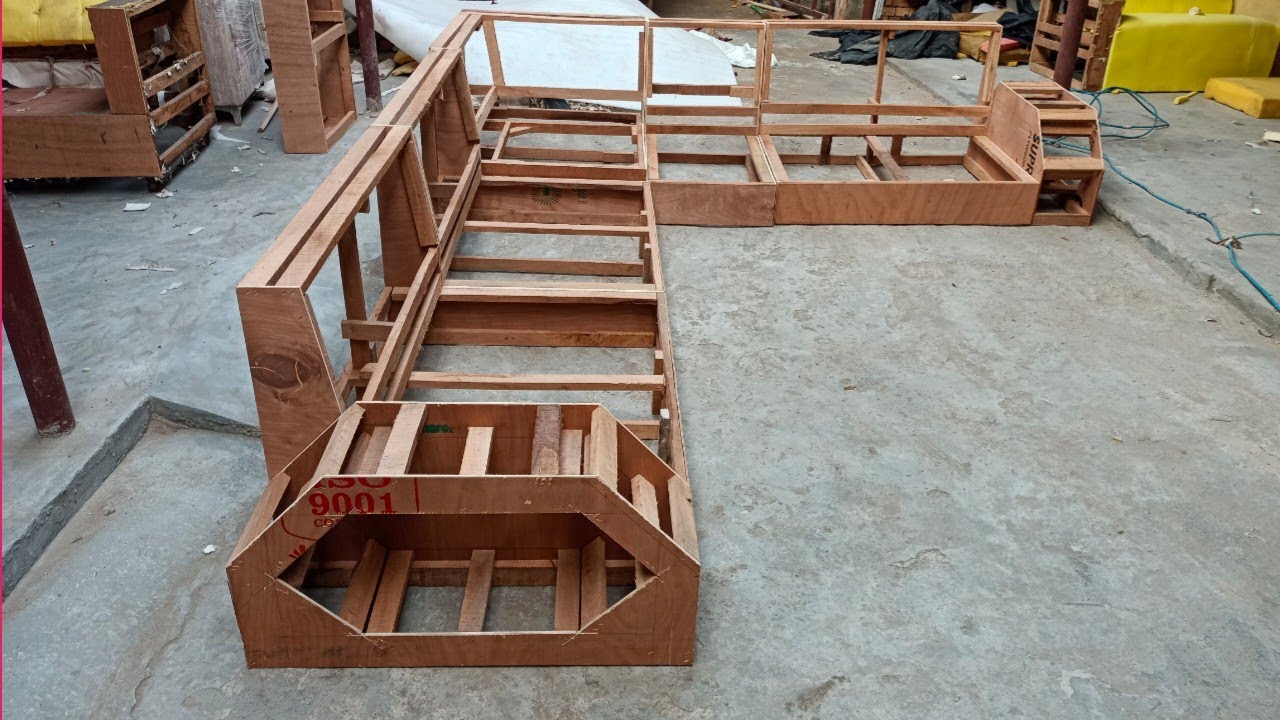 corner sofa making design a structure - YouTube