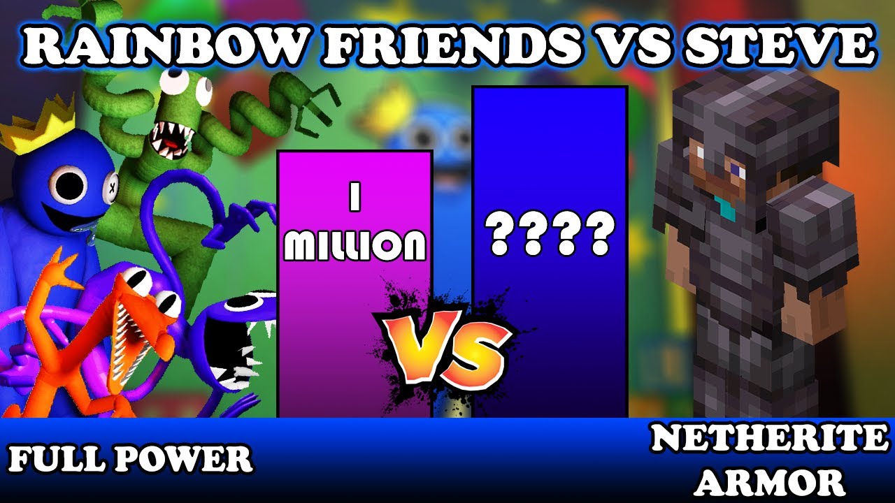 Rainbow Friends VS Steve - POWER LEVELS! WHO IS STRONGEST! Minecraft ...
