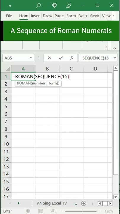 Create a sequence of roman numerals in Excel - YouTube