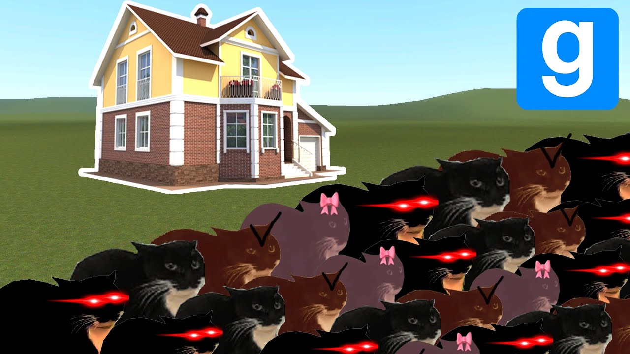 MAXWELL CAT FAMILY VS HOUSES!! (Garry's Mod) - YouTube