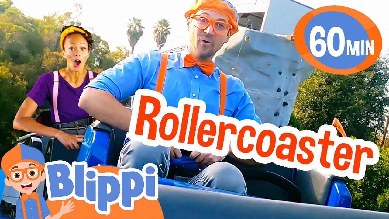 Blippi and Meekah's Rollercoaster Adventures! Theme Park Stories for ...