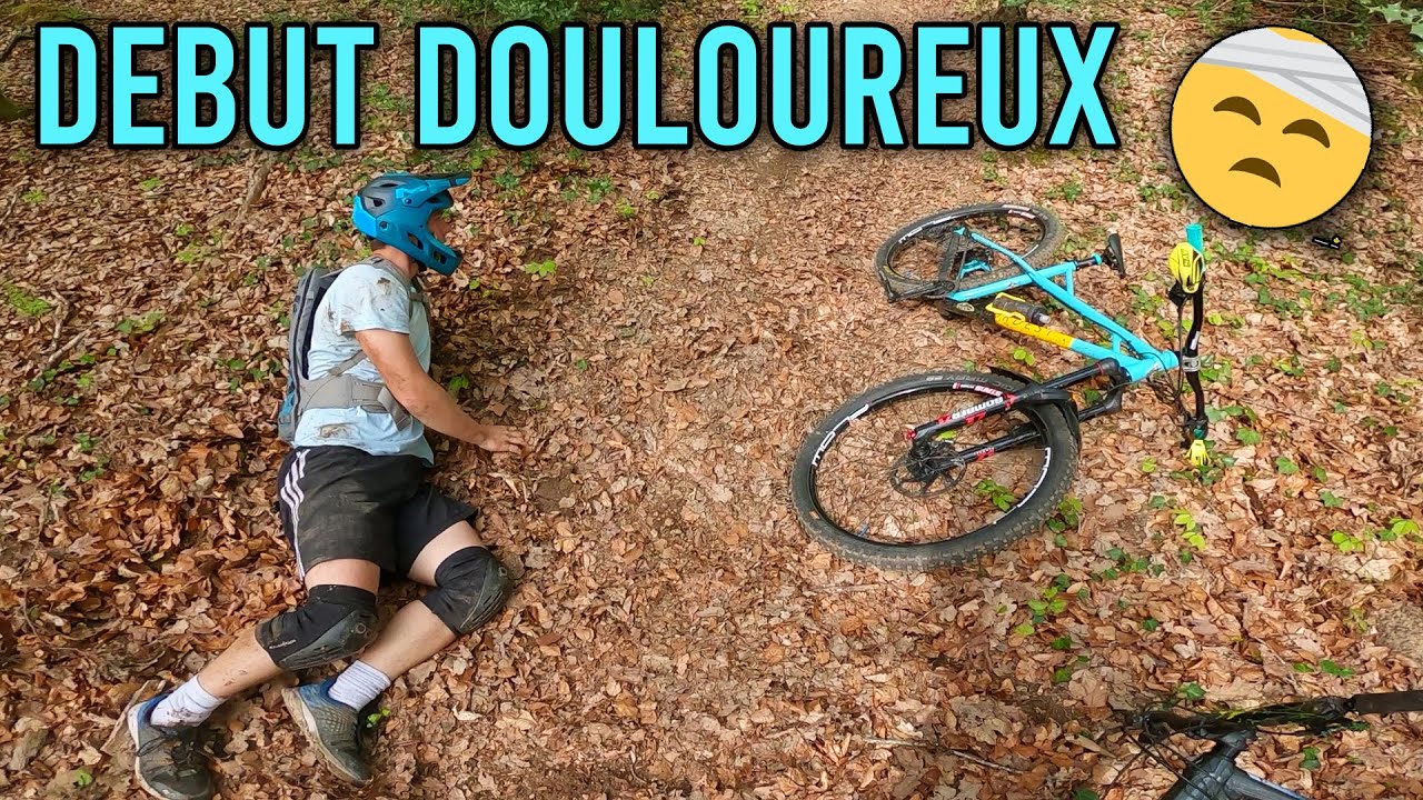 Première sortie VTT, premières chutes ! - YouTube
