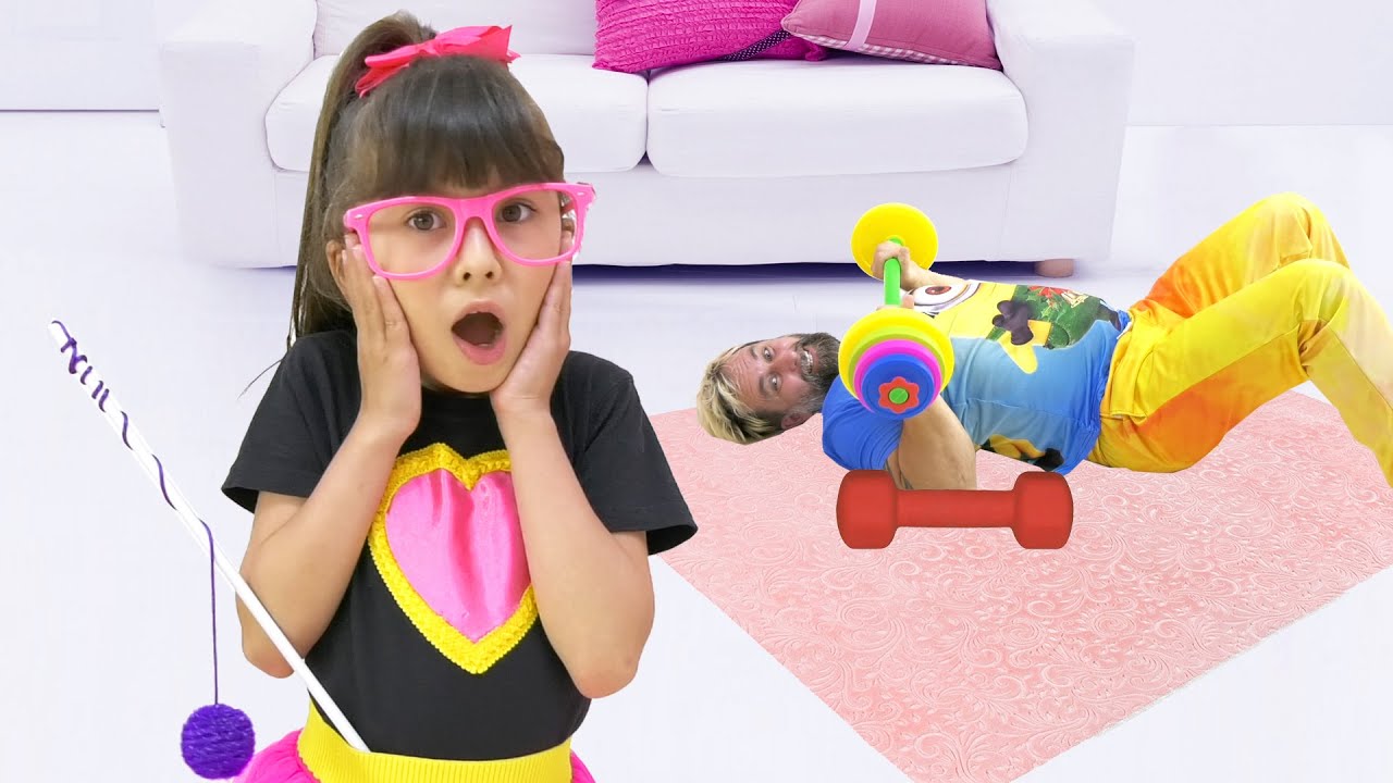 Dad teaches Abby Hatcher how to eat healthy food and play. The Princess ...