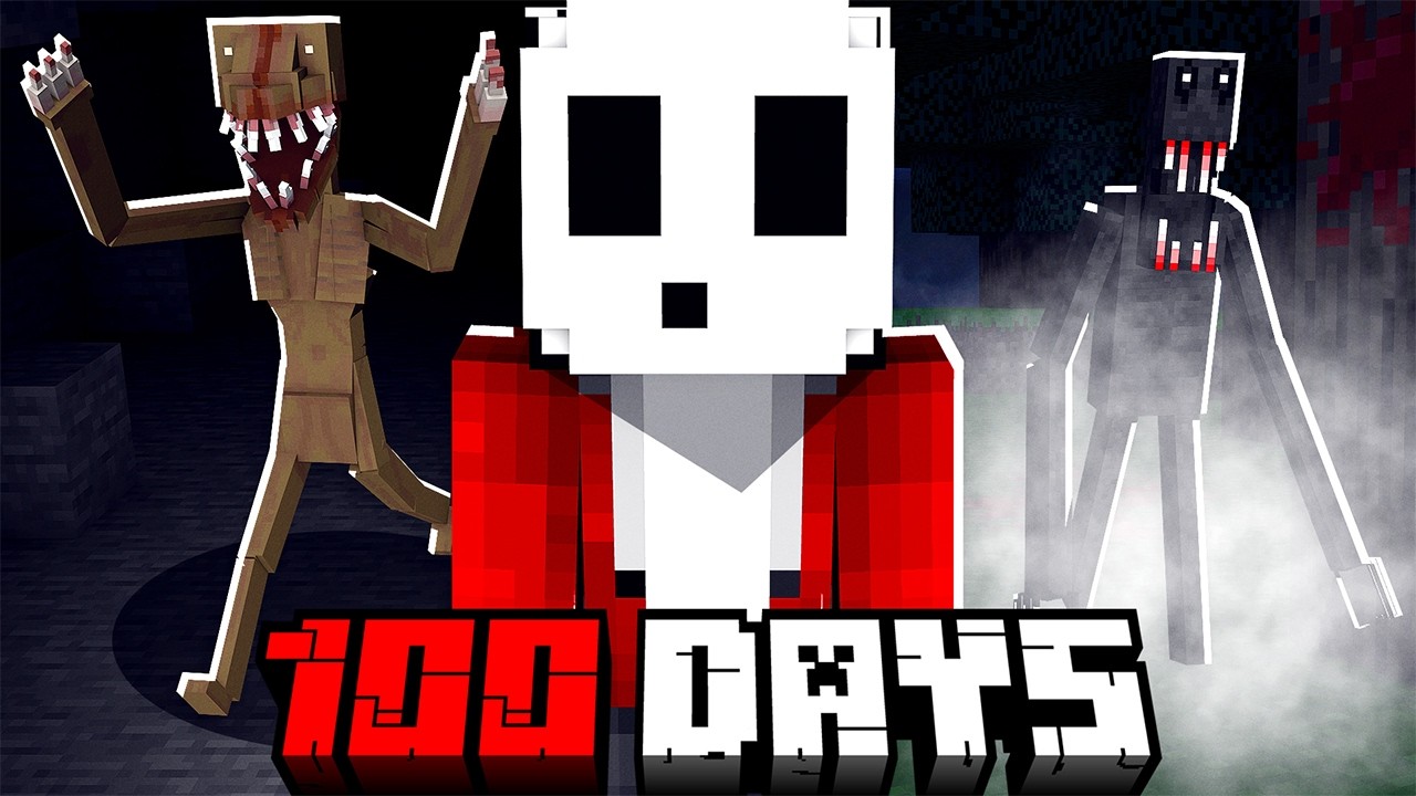 We Survived 100 Days in Minecraft's Scariest World [FULL MOVIE] - YouTube