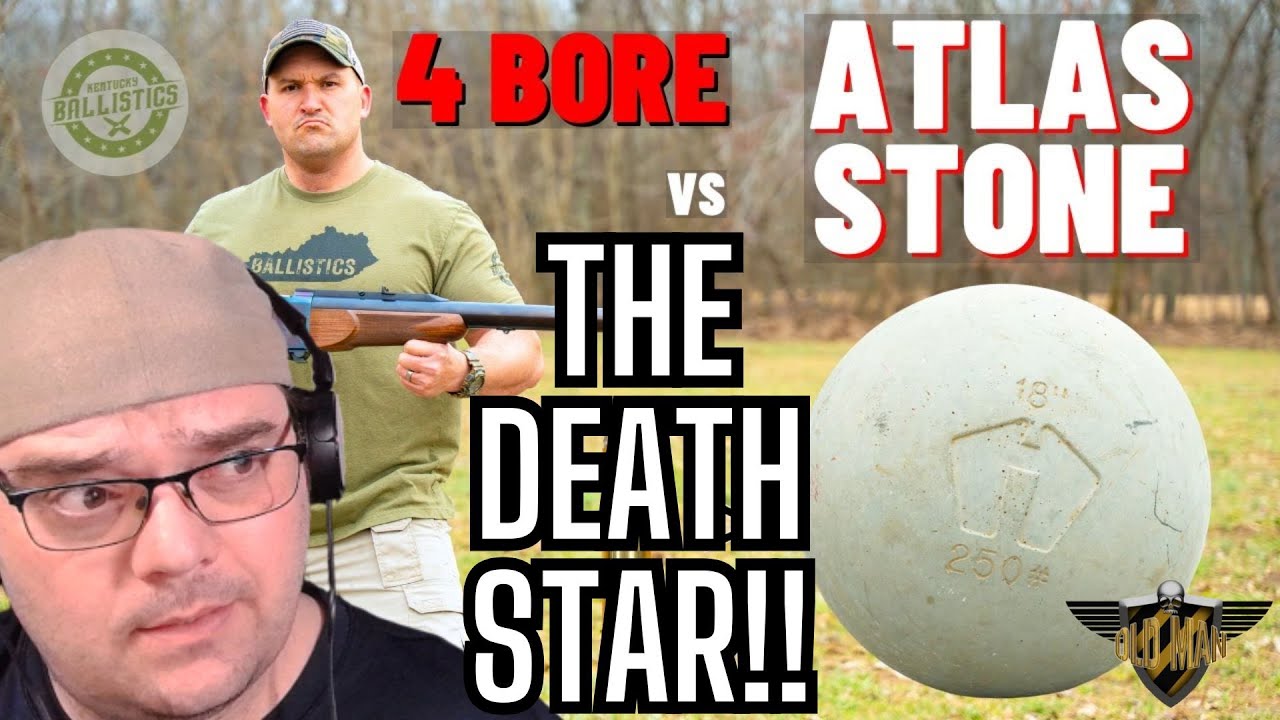 4 BORE Rifle vs Atlas Stone from Kentucky Ballistics - Reaction - YouTube