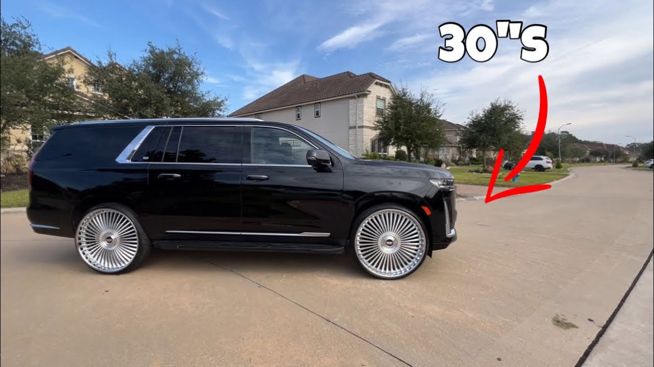 30 Inch Rims On Escalade Customer Vehicle 265/30/30 #RealBig #Escalade