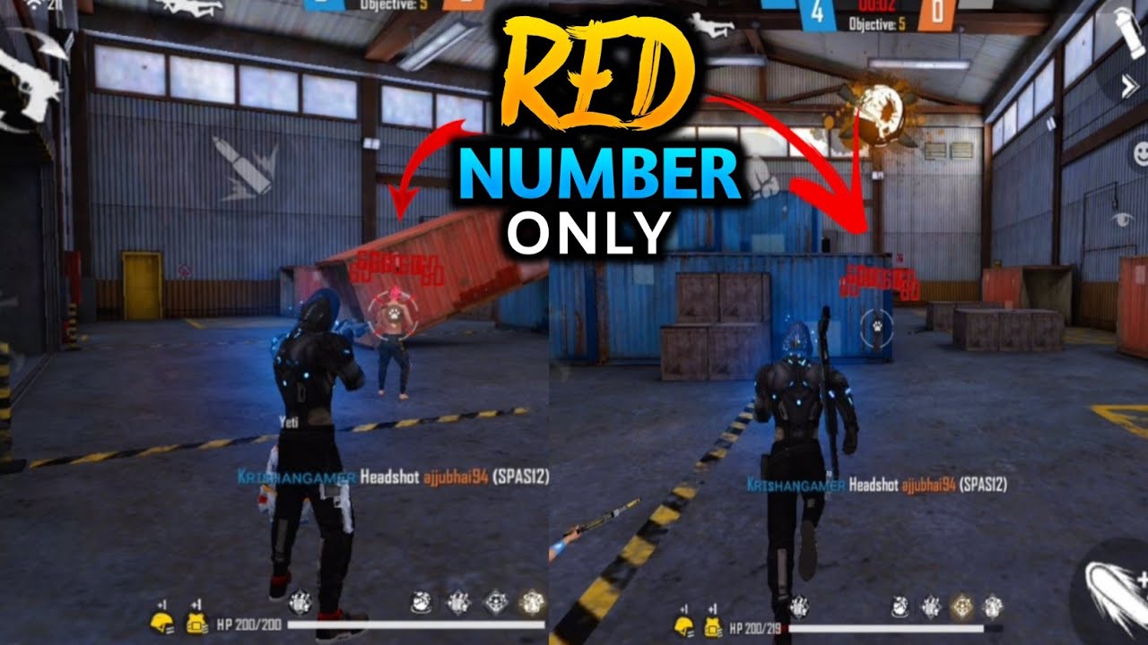 Only Red | Only Red Number Gameplay |Free Fire Red Number Gameplay ...