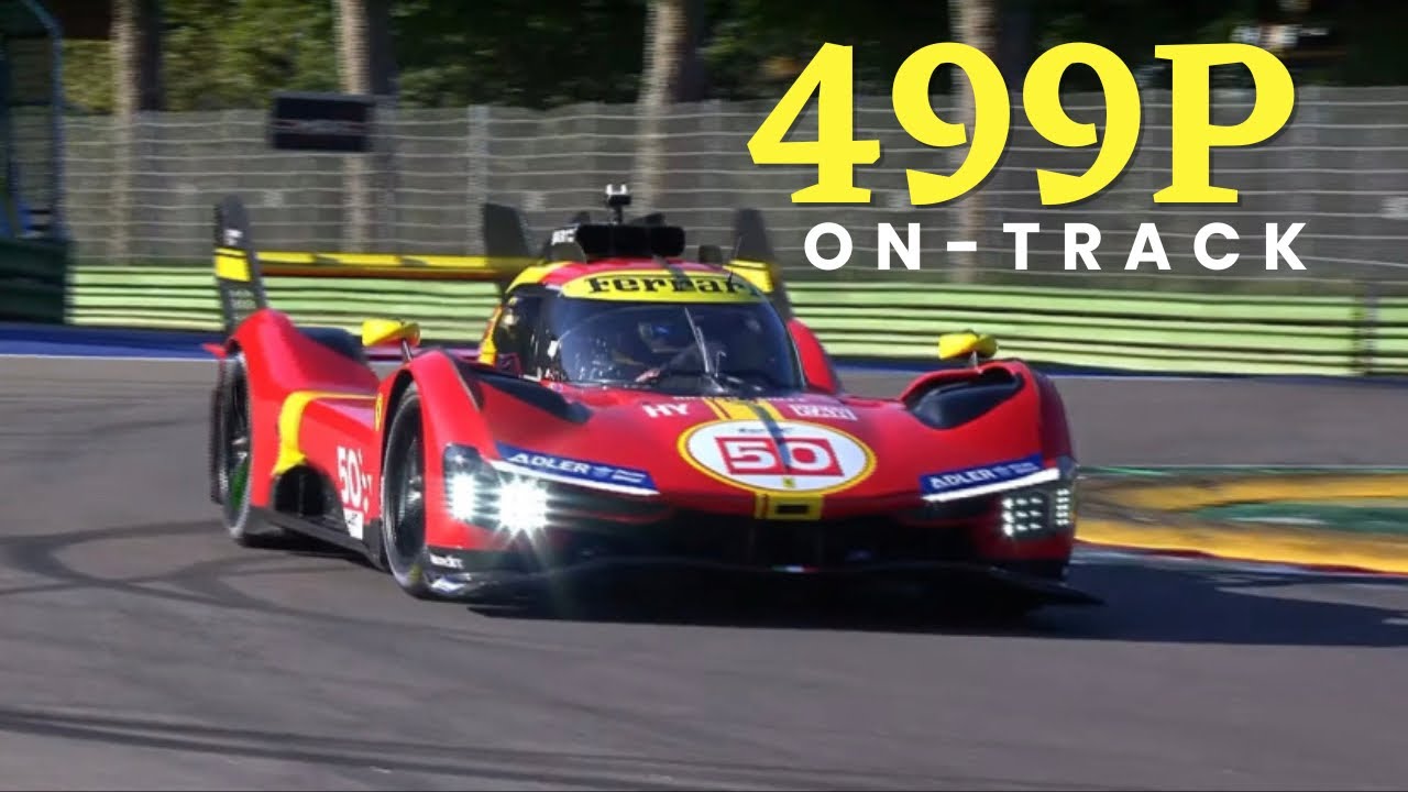 NEW FERRARI 499P LMH: ON-TRACK REVEAL IMOLA - YouTube