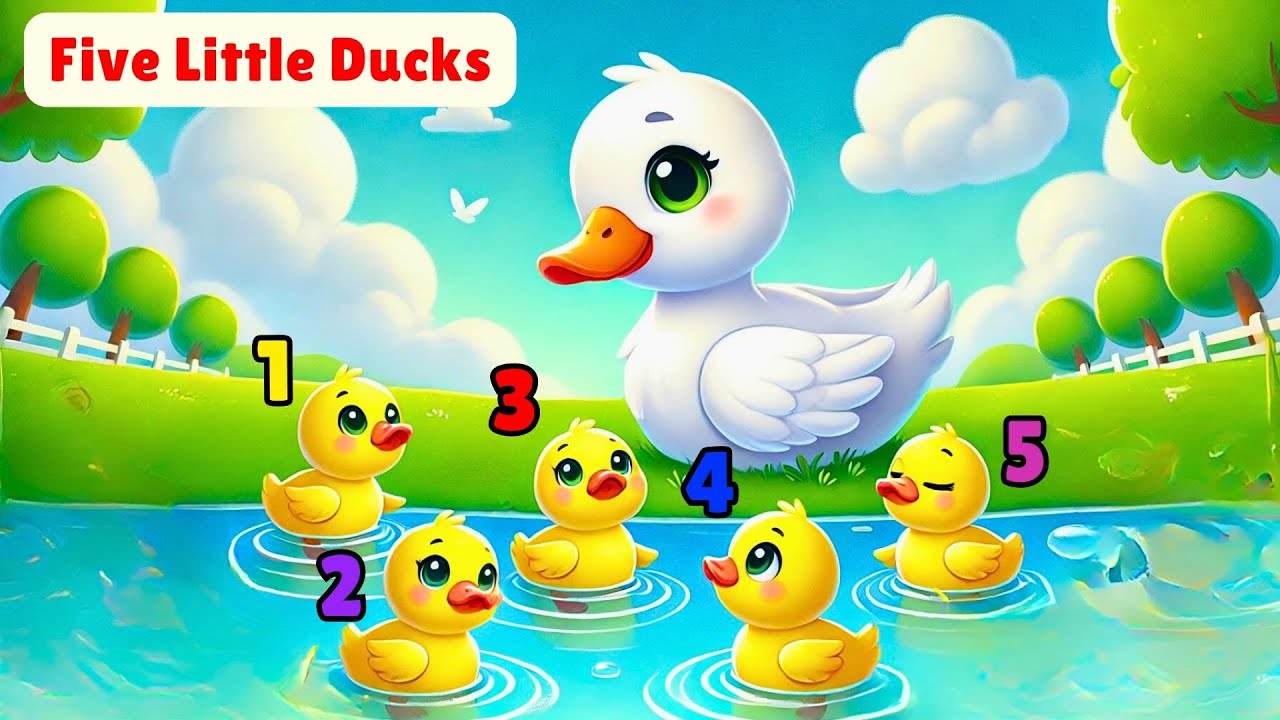Five Little Ducks Counting Song | Fun Learning for Toddlers & Babies ...