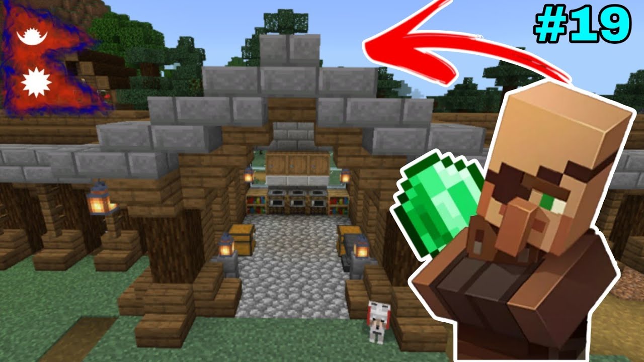 I MADE BEST VILLAGER TRADING HALL||SURVIVAL SERIES || EPISODE 19 - YouTube