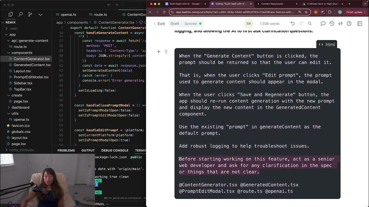 Build SaaS with AI | Part 4 | Edit Prompt & Add Firebase - YouTube