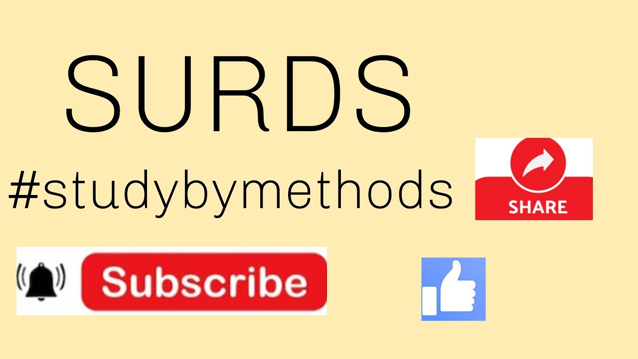 SURDS | Maths | Simplifying Surds | Must Watch | GCSE | #studybymethods | Studybymethods - YouTube