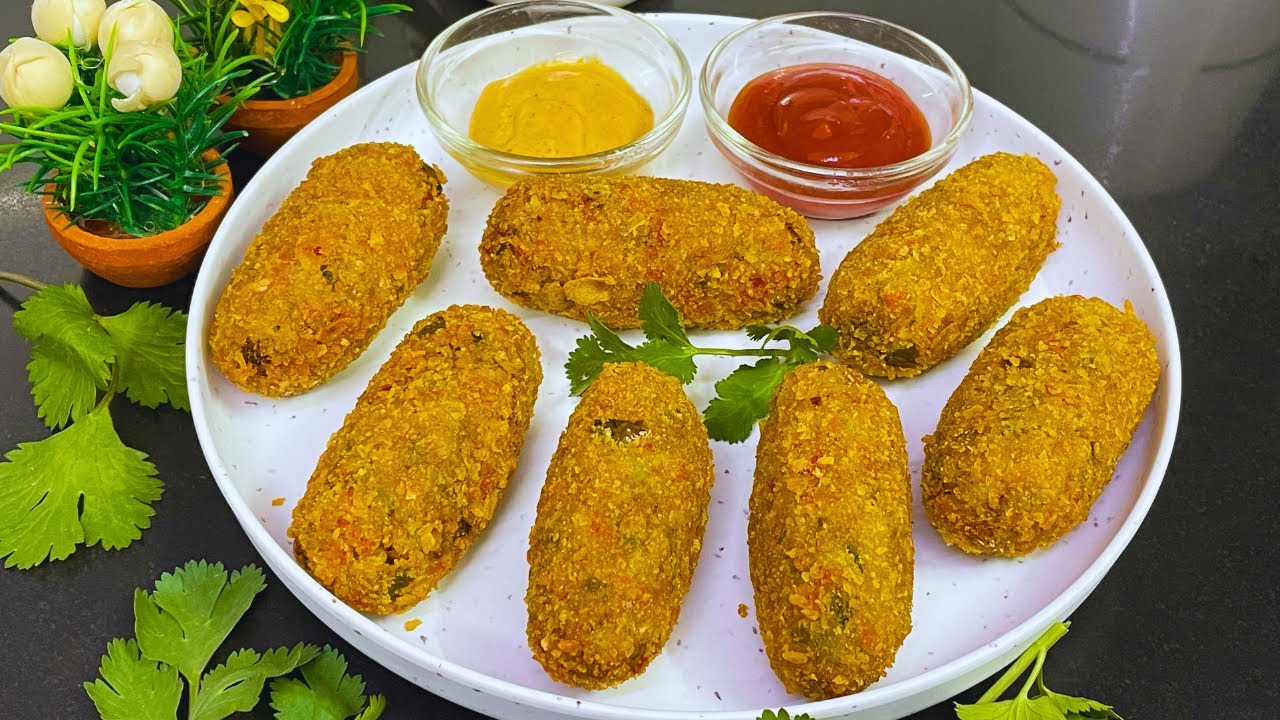 Super Healthy & Tasty Veg Cutlet Snacks Recipe - YouTube