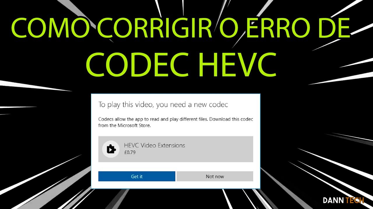Como RESOLVER O ERRO CODEC HEVC no WINDOWS 10 e 11 - 2022 - YouTube