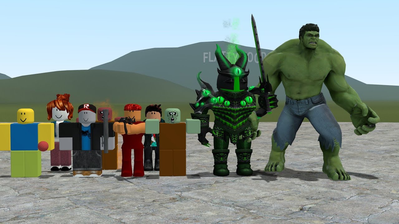 HULK VS ROBLOX CHARACTERS!!! Garrys Mod Sandbox - YouTube