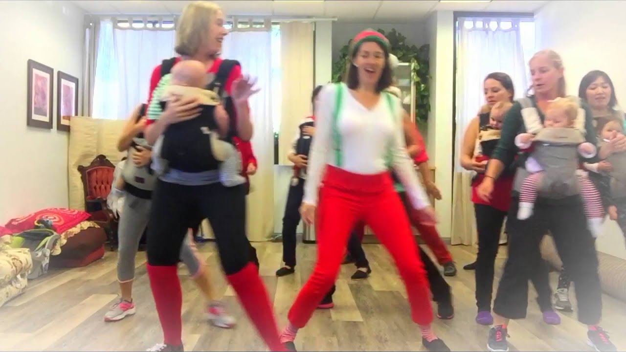 GroovaRoo Babywearing Dance Class - *Bellz-a-Poppin* Line Dance - YouTube