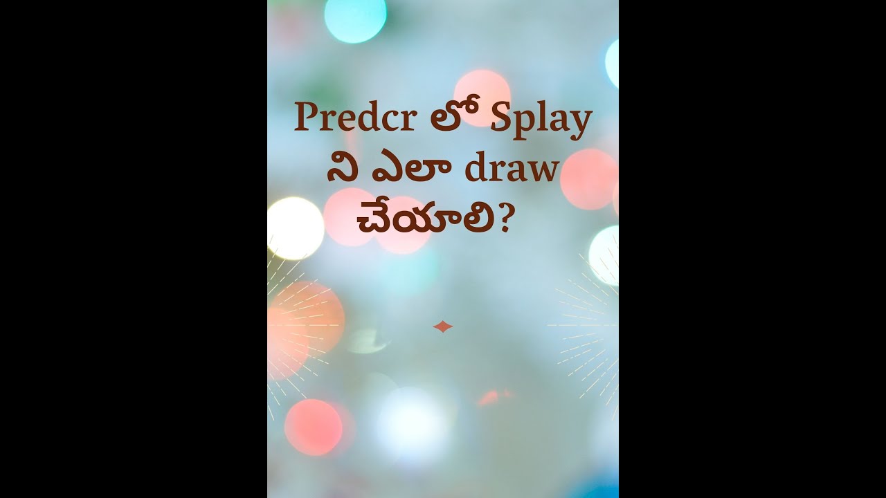 HOW TO DRAW SPLAY IN PREDCR - YouTube
