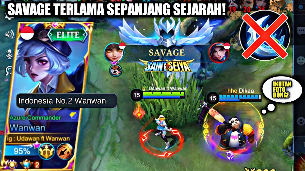 QUEEN OF SAVAGE IS BACK! SAVAGE TERLAMA SEPANJANG SEJARAH MAIN WANWAN! GLOBAL 1 WANWAN MLBB ...