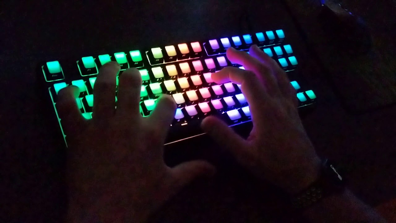 Artemis + translucent keycaps + Coolermaster Masterkeys Pro s - YouTube