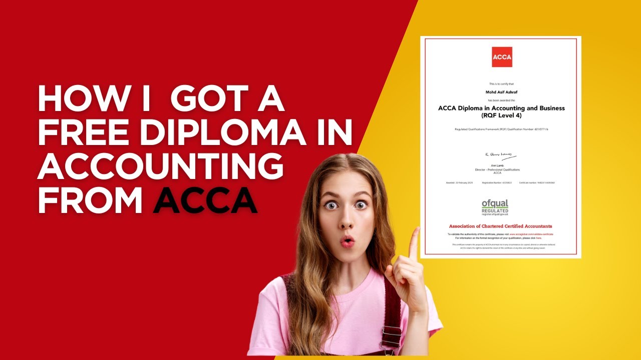 "Get Your First ACCA Certificate | Diploma After BT, FA, MA!" - YouTube