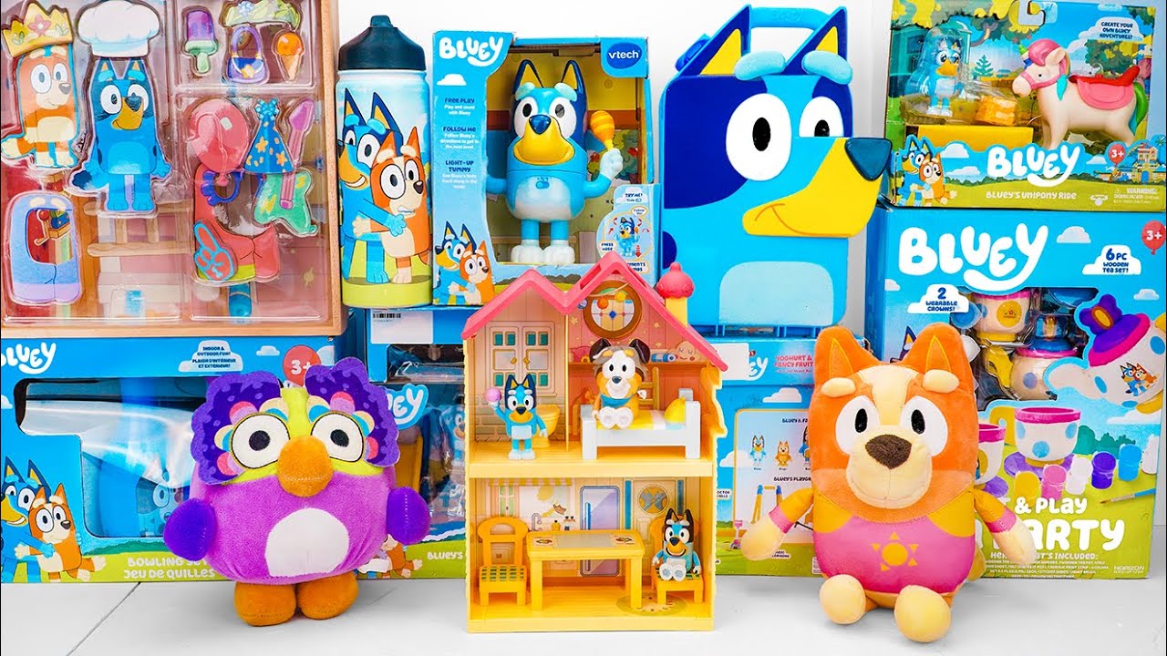 Bluey Toy Collection Unboxing Review 🐾 Bluey Mini House Playset & Bluey ...