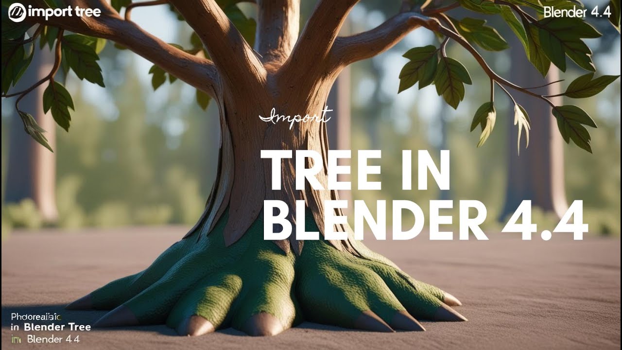 Import a Tree in Blender 4.4 | Easy Guide to Add 3D Nature Models ...