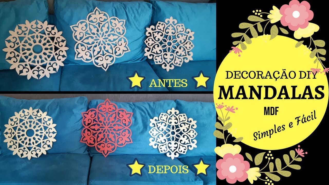 MANDALAS EM MDF DECORANDO SEM GASTAR MUITO 🎨☸⚛ - YouTube