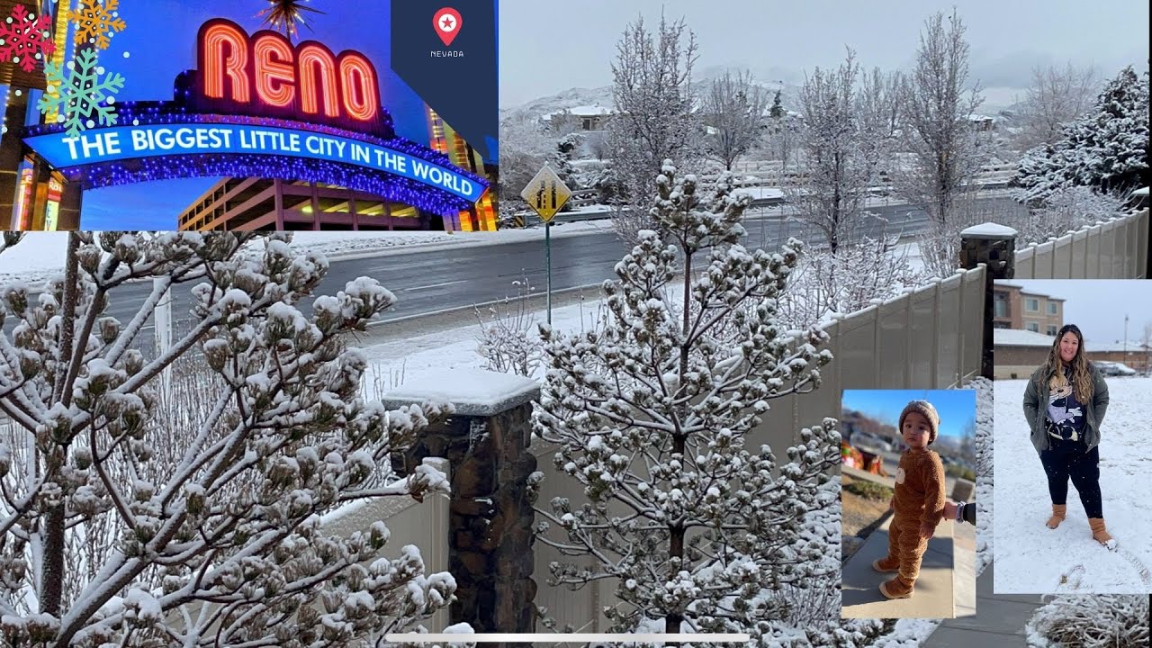 Our fist winter snow in Reno Nevada! And going to the pepper mill ...